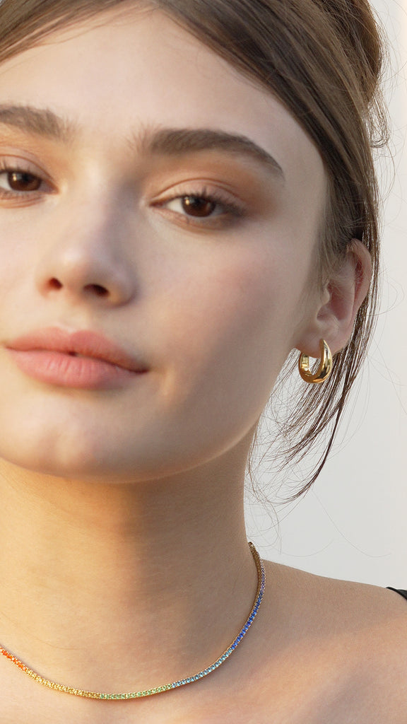 Hera Hoops Nude 18K Gold Vermeil – CARAT* London UK