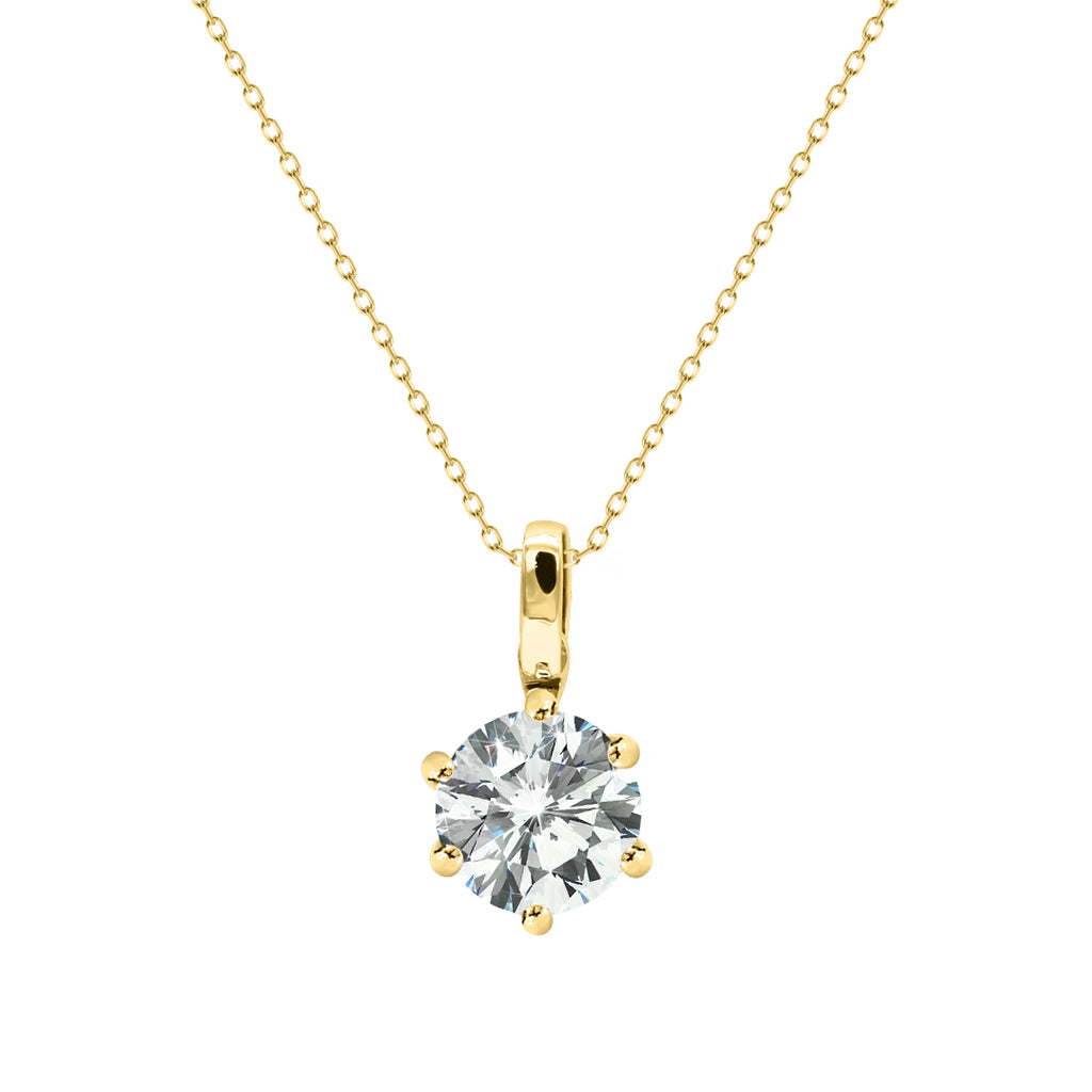 Elle Diamond Necklace 18K Yellow Gold – CARAT* London UK