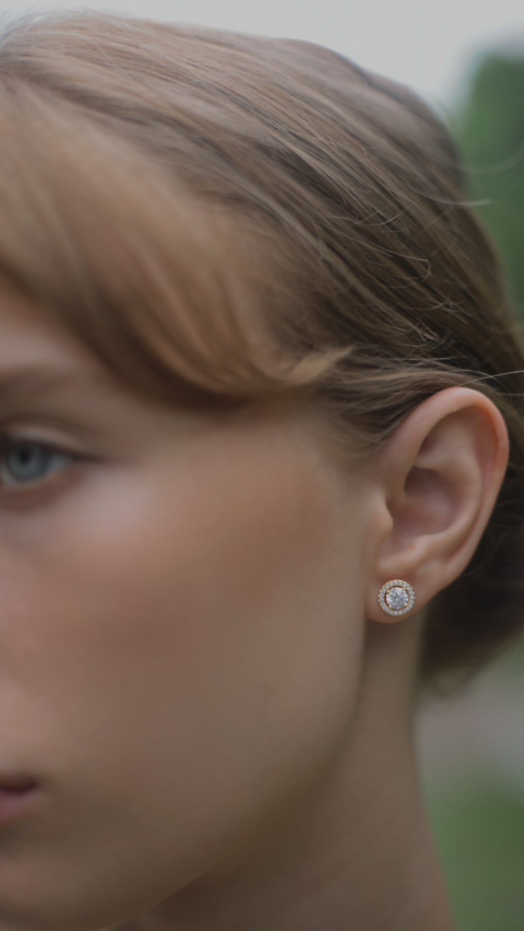 Sterling Silver Stud Earrings | Classic Round Border Set Studs – CARAT* London UK