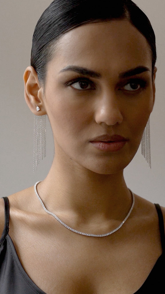 Lexi Tennis Necklace Sterling Silver – CARAT* London UK