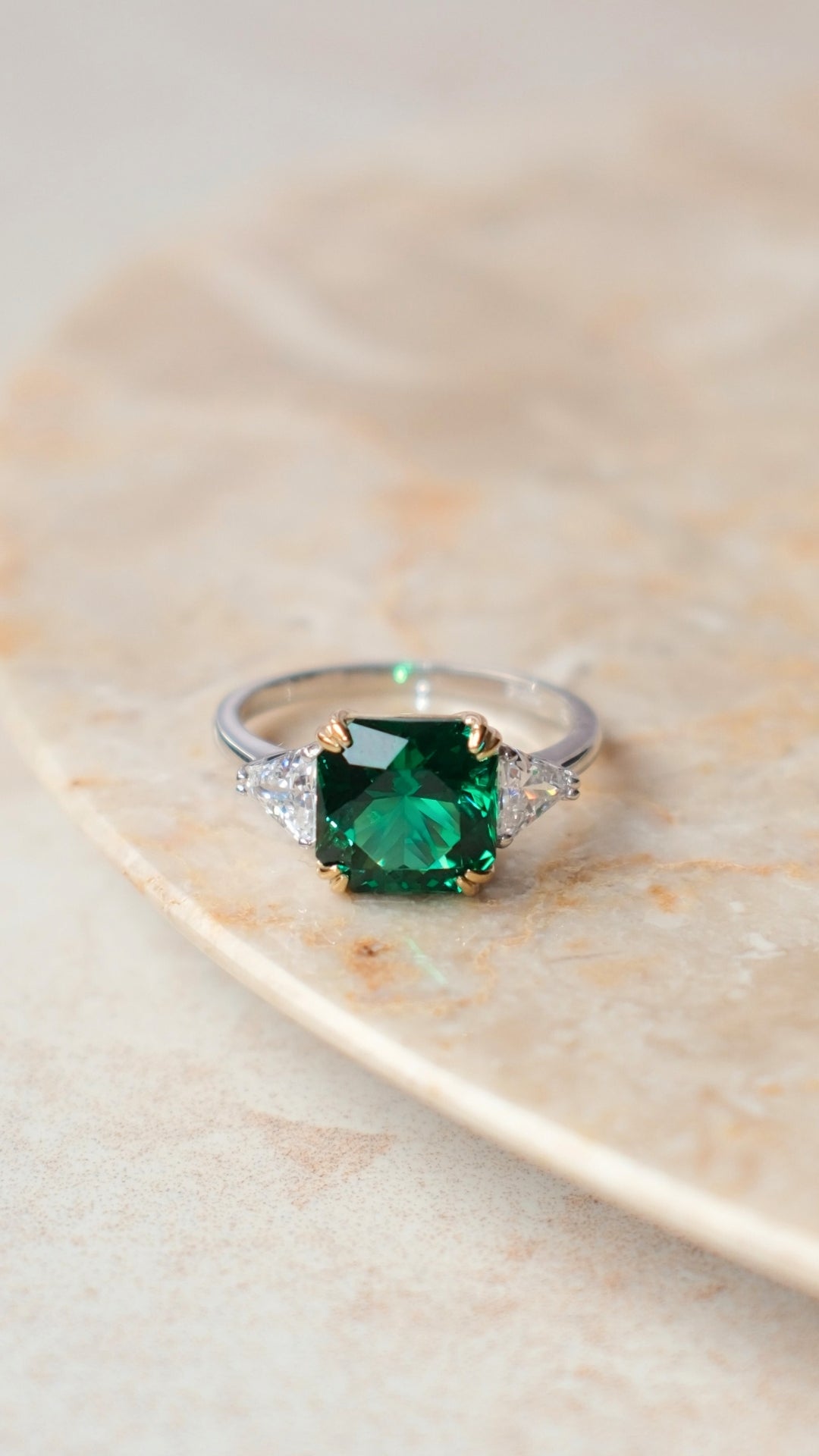 Leyton Flanders Emerald Ring | Sterling Silver | CARAT* London – CARAT ...