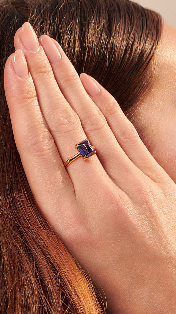 Sugarloaf Ring Sapphire Gold Vermeil – CARAT* London UK