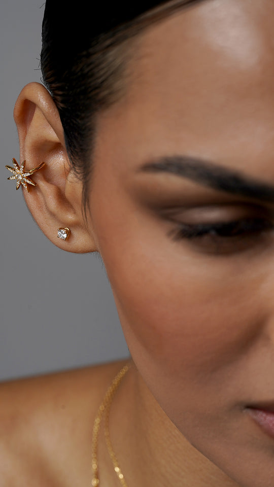 Stella Cuff Earring Gold Vermeil – CARAT* London UK