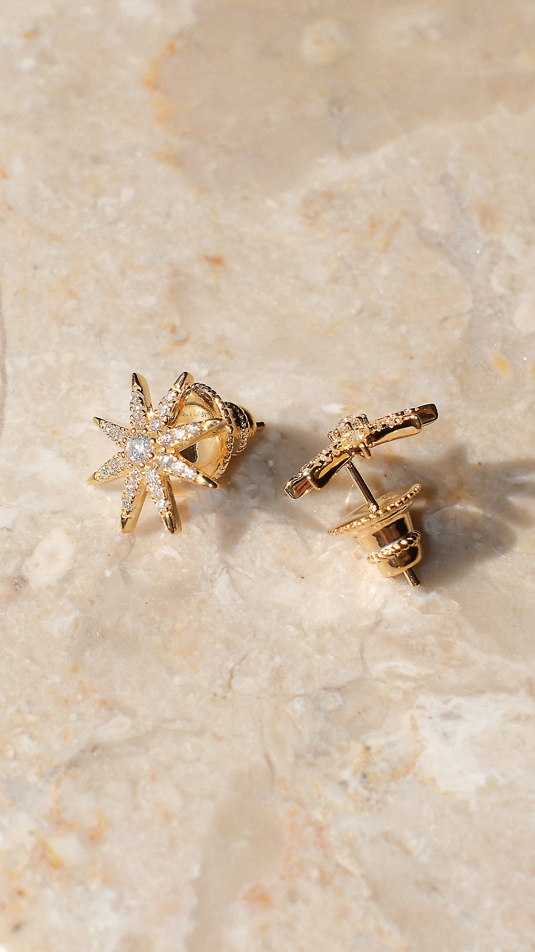 Vega Stud Earrings Gold Vermeil – CARAT* London UK