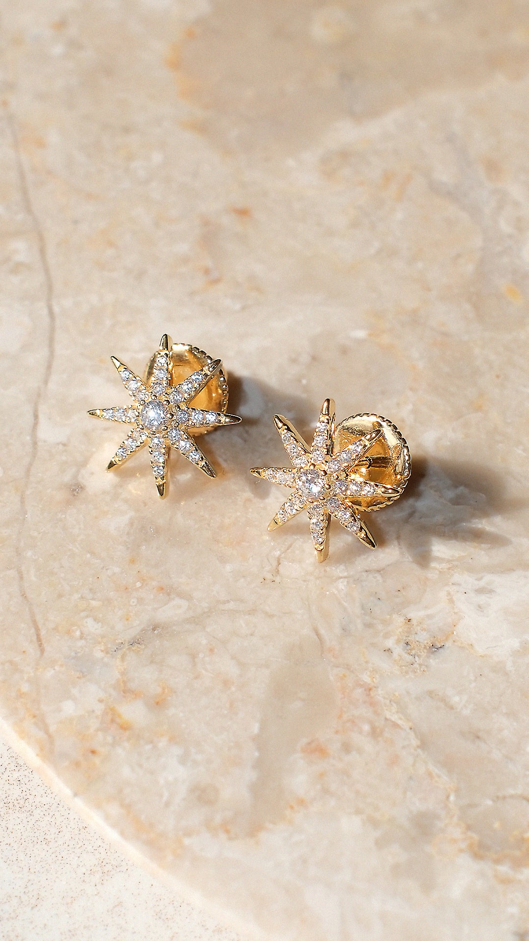 Vega Stud Earrings Gold Vermeil – CARAT* London UK