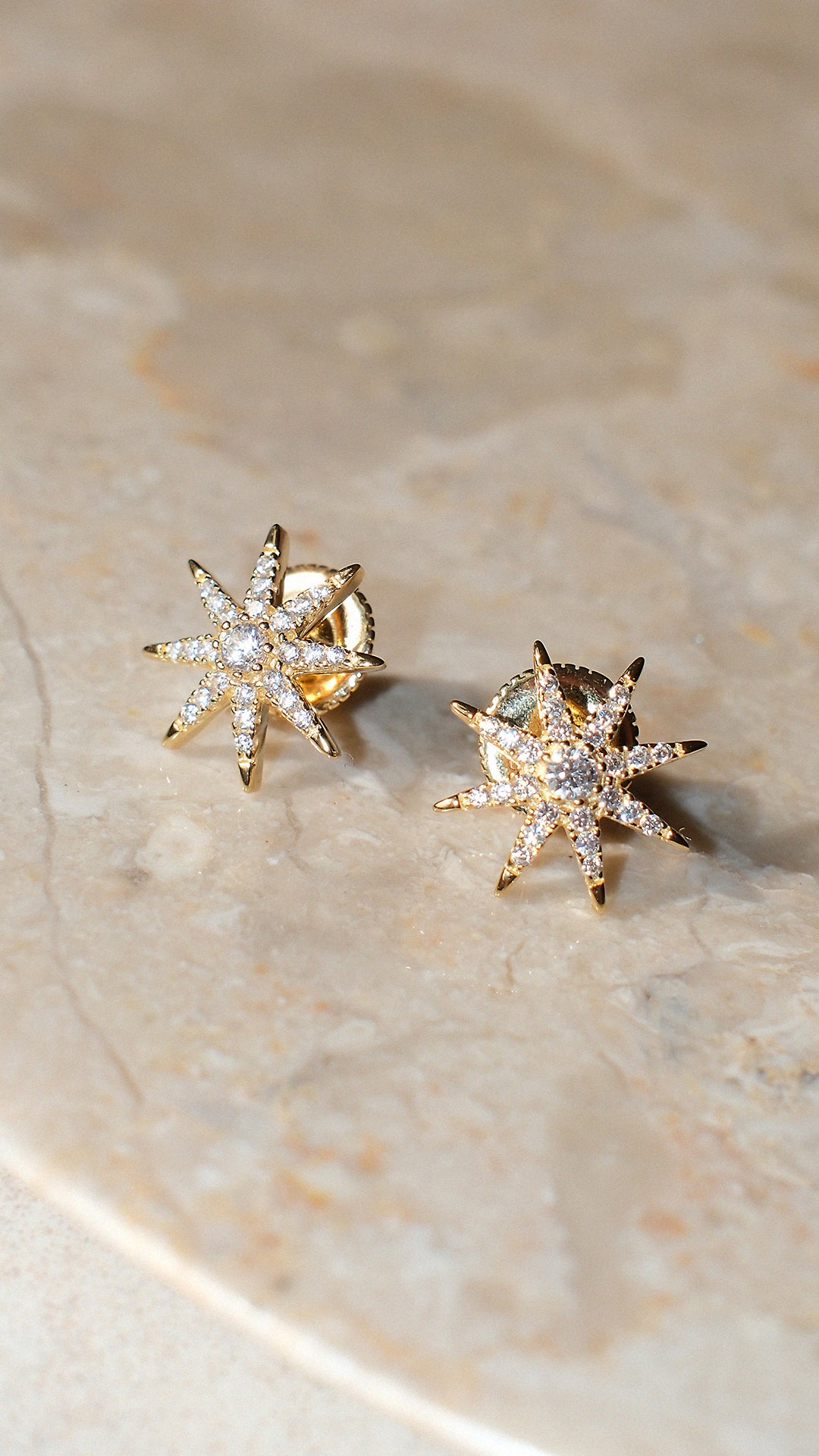 Vega Stud Earrings Gold Vermeil – CARAT* London UK
