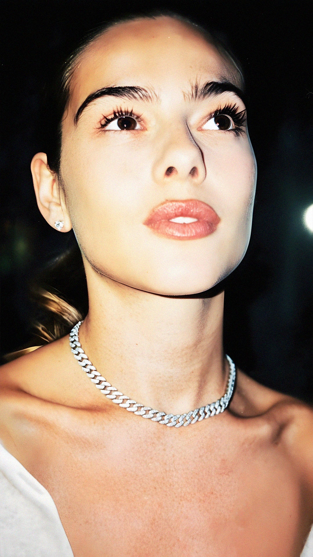 Vida Large Pavé Necklace | Sterling Silver Cuban Chain | CARAT* LONDON ...